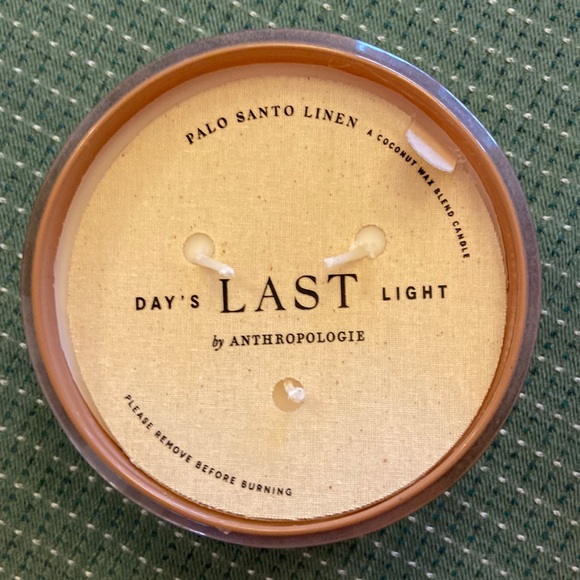 Anthropologie | Accents | Days Last Light Glass Candle | Poshmark